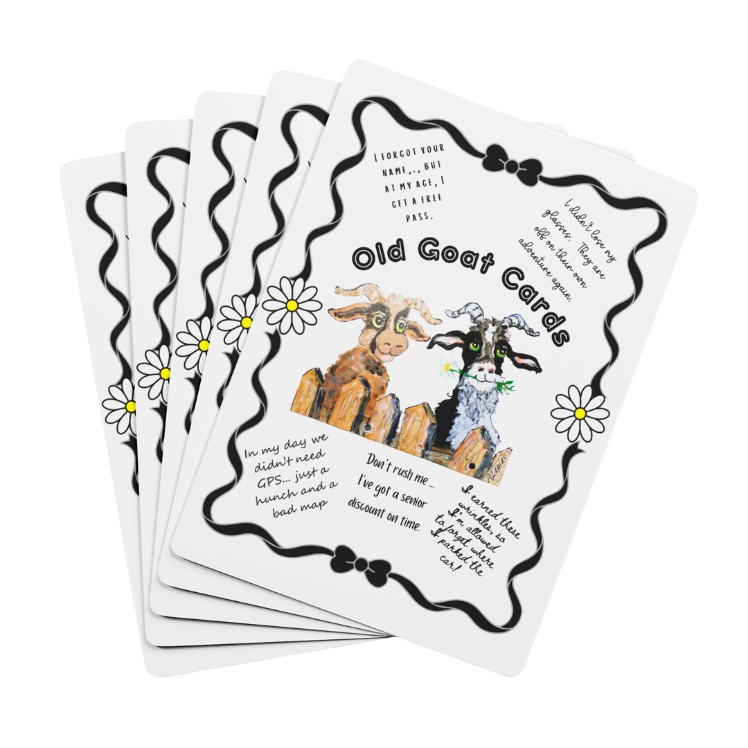 Playing Cards Set - Old Goat Poker, Retirement/birthday/secret Santa ...