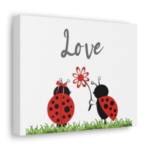 Lady Bug Love Nursery Art, Lady Bug Wall Art, Nursery Art, Nursery ...