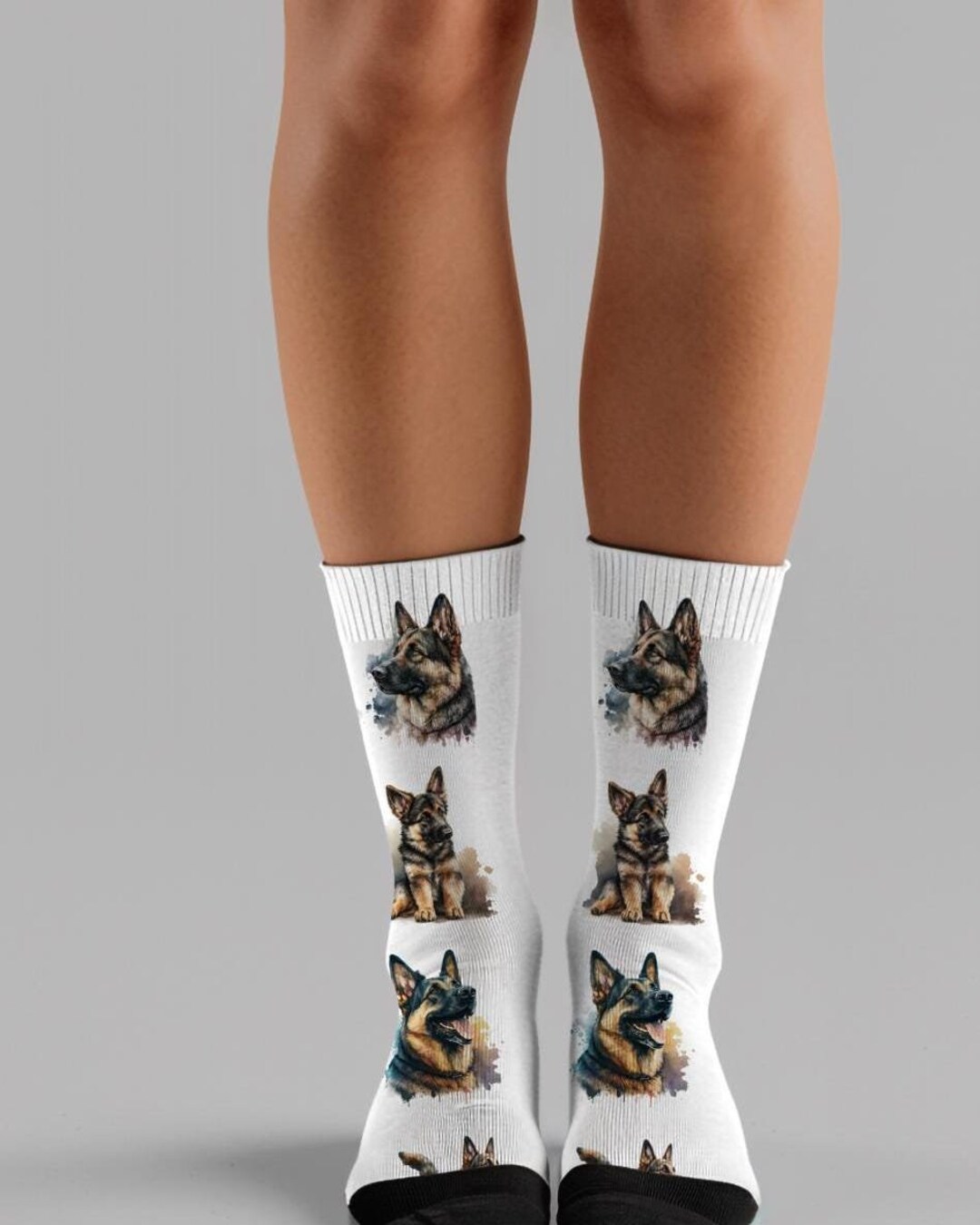 German Shepard Socks, Funny Shepard Socks, Cute German Shepard Socks ...