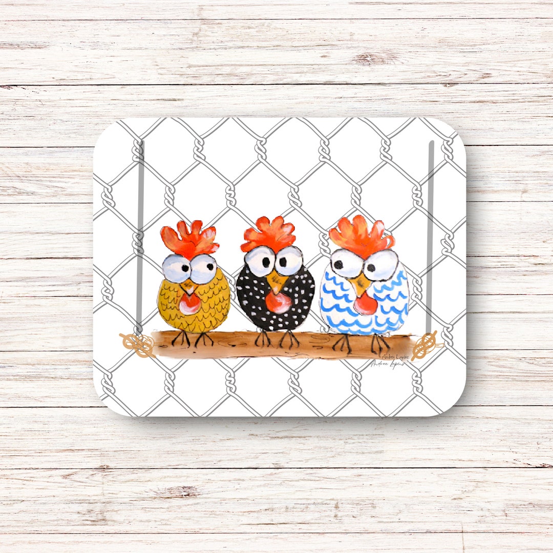 Chickens Mouse, Chicken Mom Mouse Pad, Farm Style Mouse Pad, Chicken ...