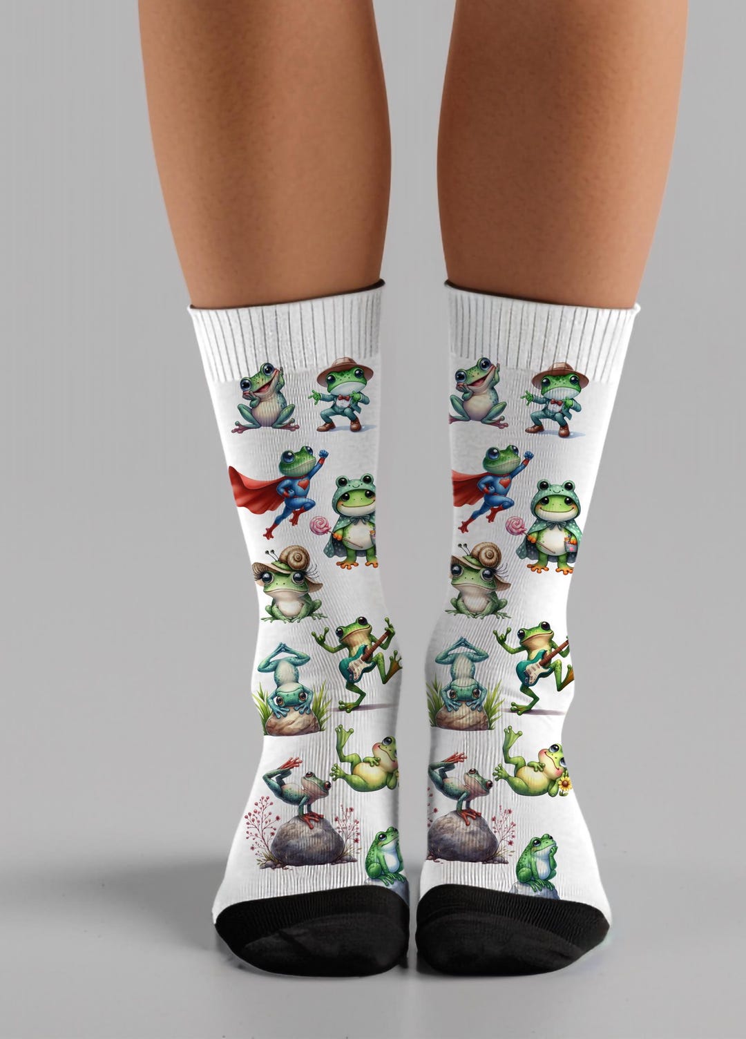 Frog Socks, Funny Frog Socks, Look Frogs Socks, Frog Lover Gift, Frog Mama Socks, Woodland Theme ...