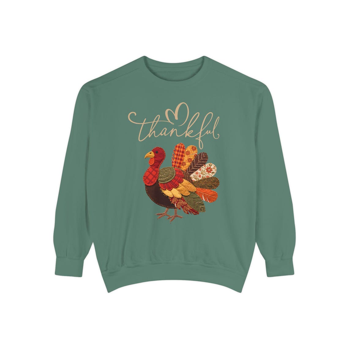Cozy Quilted Turkey Thanksgiving Sweatshirt - Unisex Fall Fashion ...