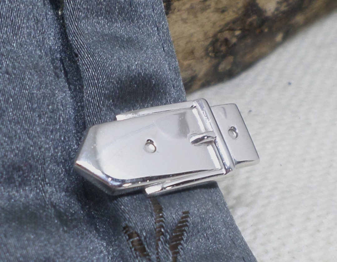 Vintage Swank Tie Clip - Tie Bar - Stainless, Buckle Design - Great ...
