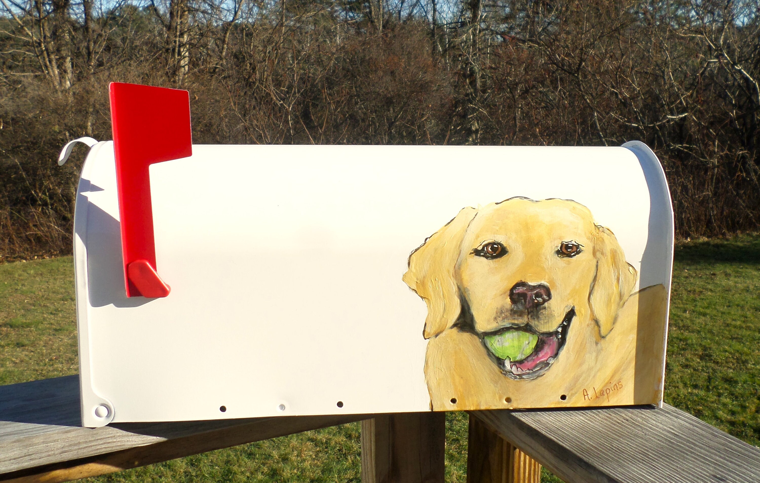 Hand-painted Mailbox Labrador Retriever Mailbox Dog Lover - Etsy