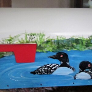 Hand Painted Mailbox Loon Mailbox Original Art Mothers Day | Etsy