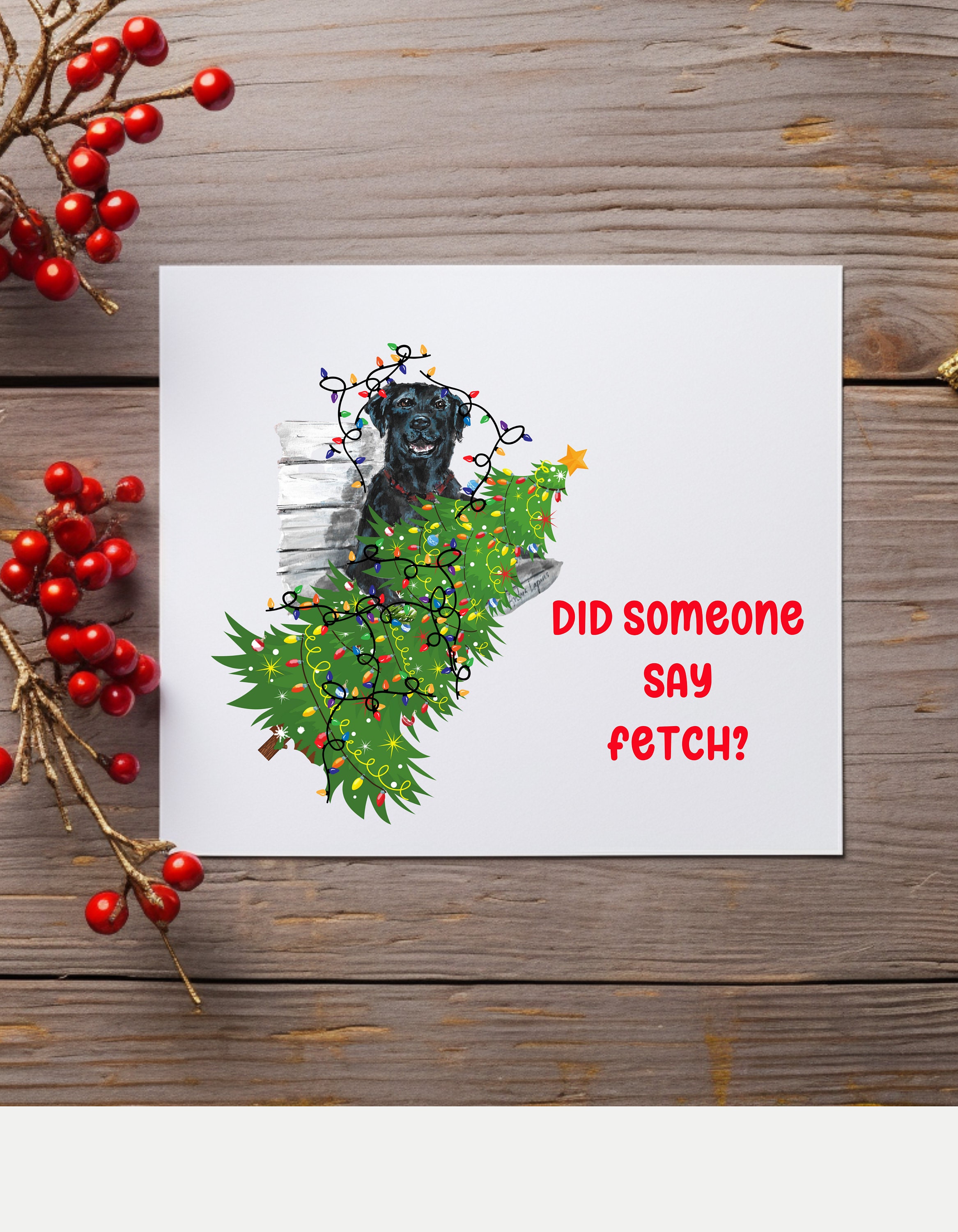 Personalized Labrador Retriever Christmas Cards, Order 1, 10, 30, 50 ...