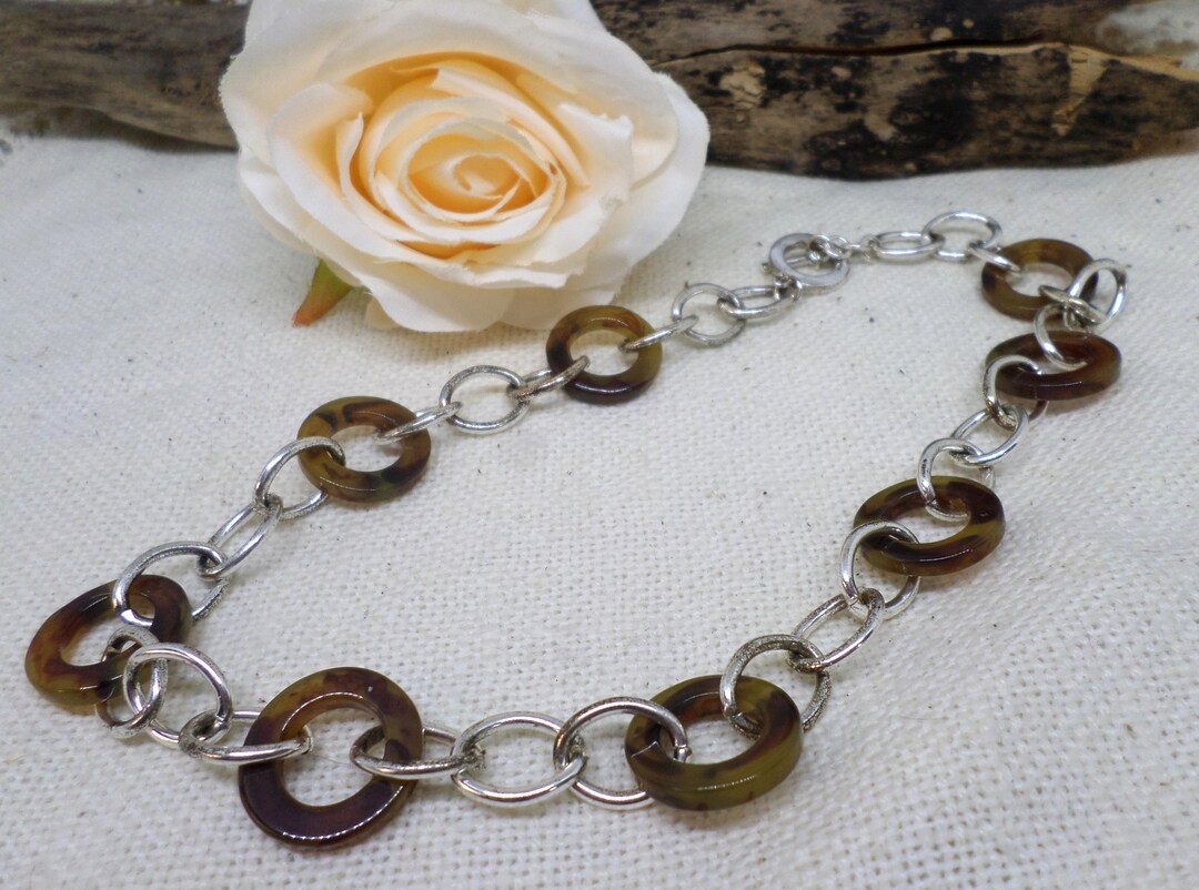 Retro Vintage Valentine Necklace, Chaps Vintage Silver Link Necklace ...