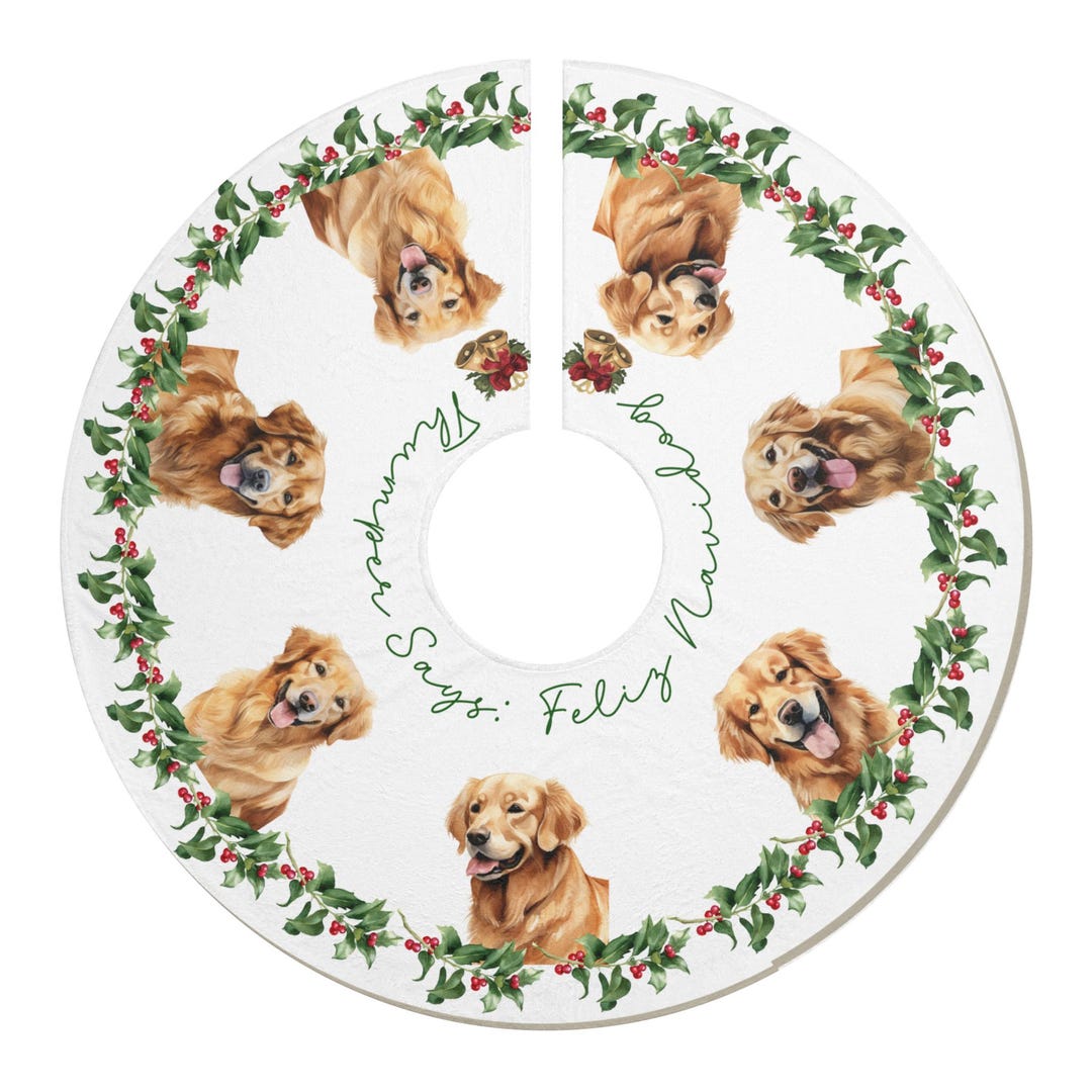 Santa's Favorite Dog Christmas Tree Skirts, Personalize With Your Dog ...