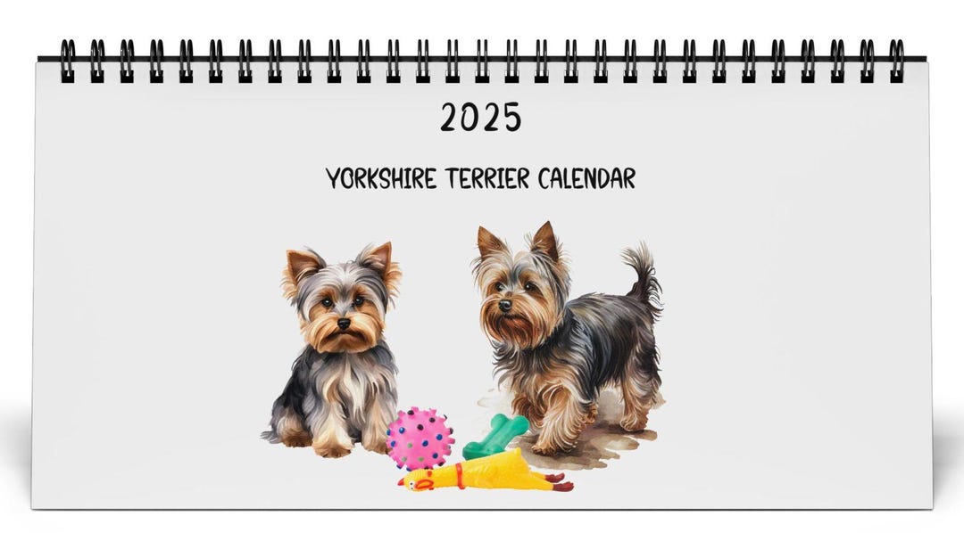 Yorkshire Terrier Calendar 2025, Dog Calendar, Yorkie Lover Gift ...
