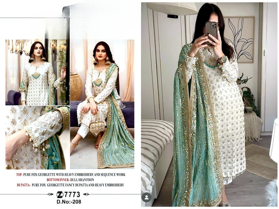 Punjabi Suit Plus Size Salwar Kameez for Women Readymade Indian Kurta ...