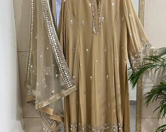 Women Pakistani Dresses Salwar Kameez Indian Wedding Dress Outfit Mirror Embroidery Kaftan Set Etsy