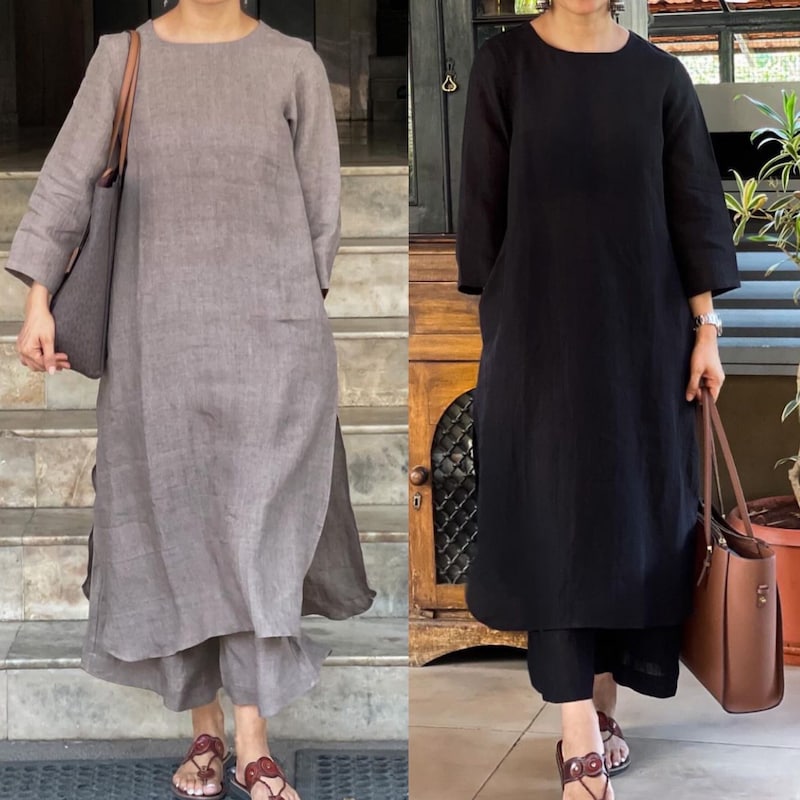 Kurti Top Pants Set - Etsy