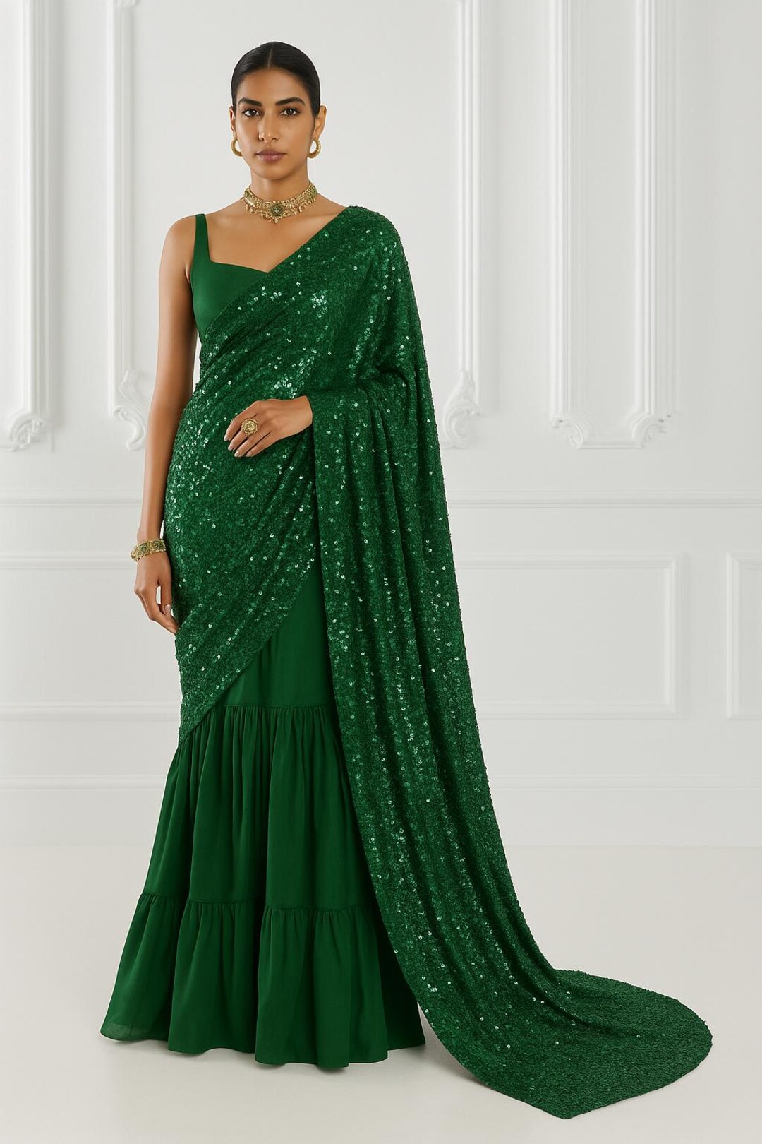 Ready to Wear Saree Pre Stitched Sari Indian Dress - Etsy
