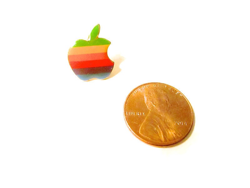 Vintage 1980's Apple Computer Rainbow Logo Tie Tack Pin - Etsy
