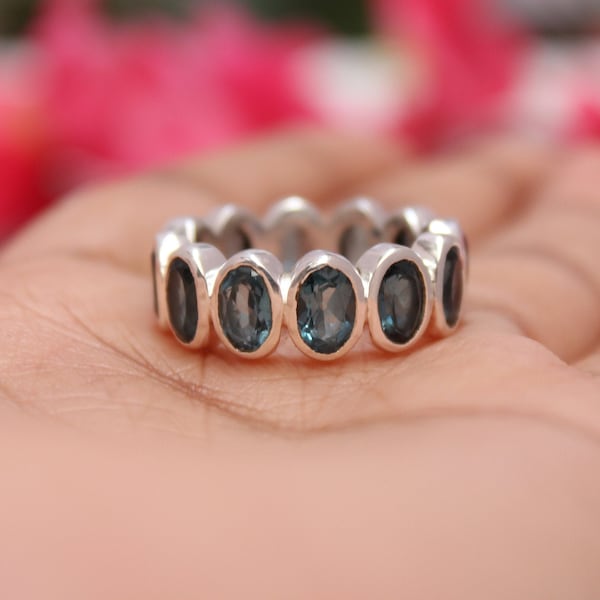 Topaz Eternity Ring - Etsy