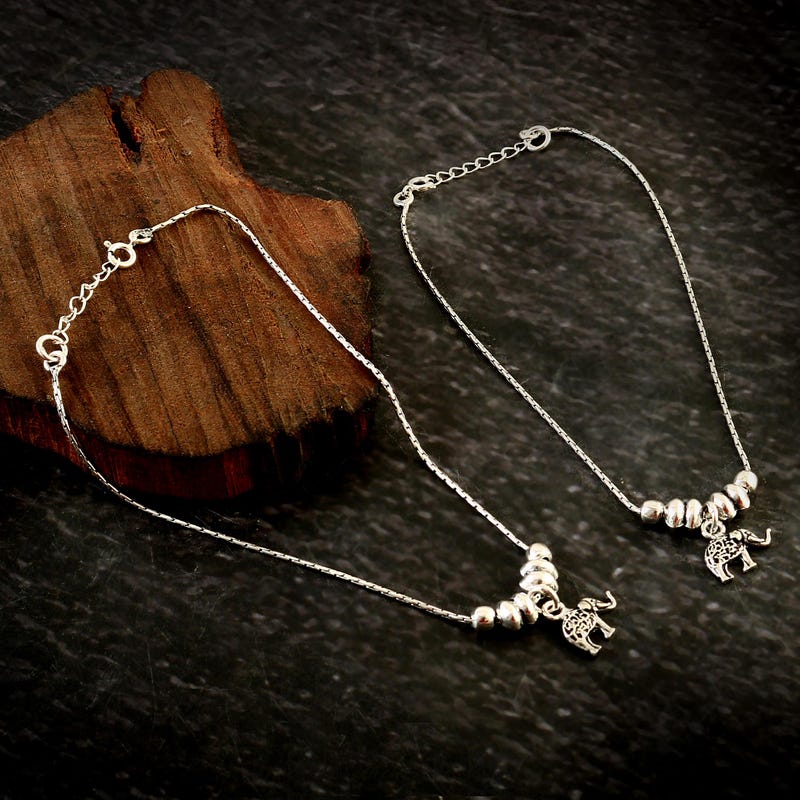 Elephant Anklet - Etsy