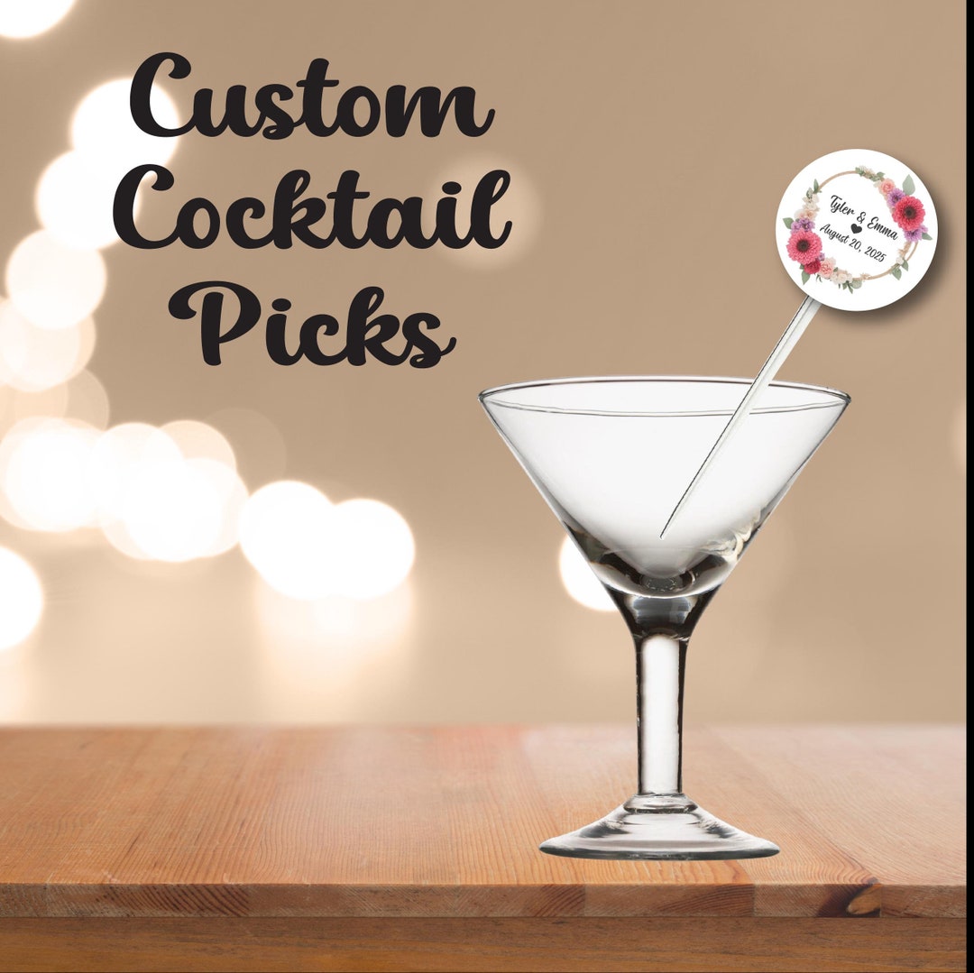 Custom Cocktail Picks - Personalized Party Decor for Wedding ...