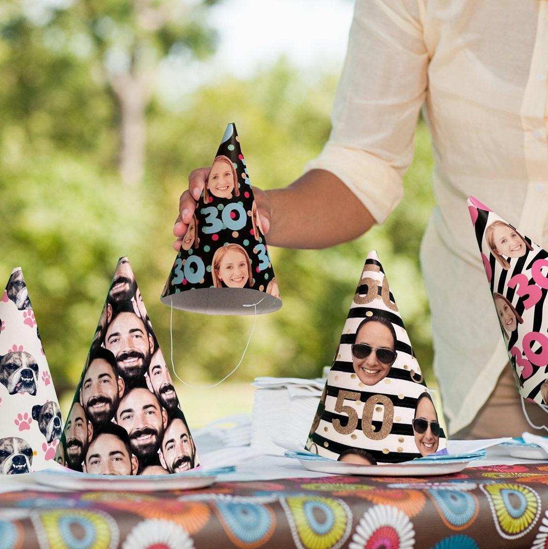 Personalized Photo Party Hat - Customized With Your Photo and Fun ...