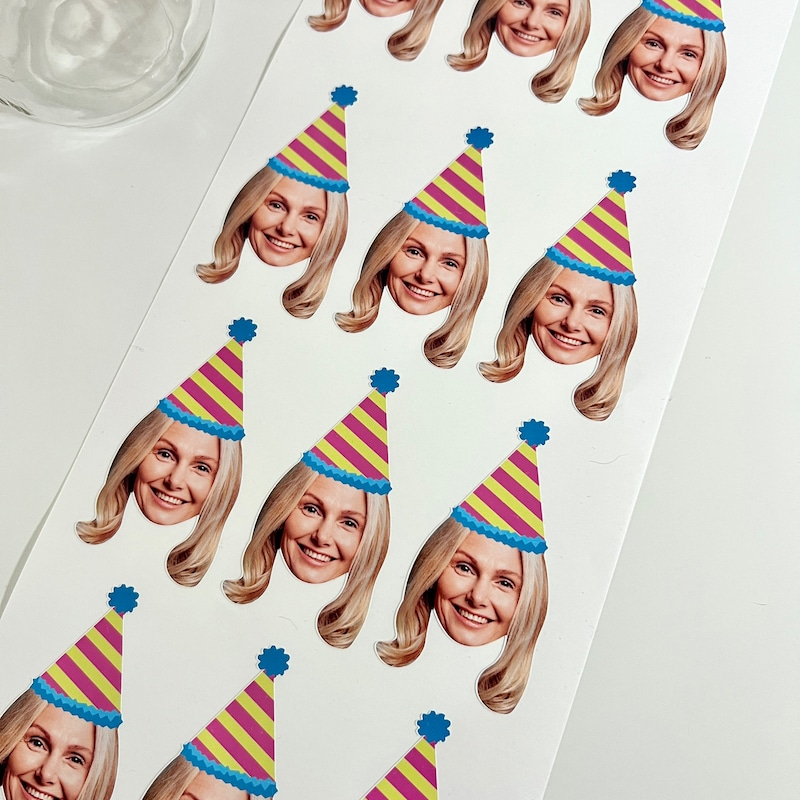 30th Face Print Stickers - Etsy
