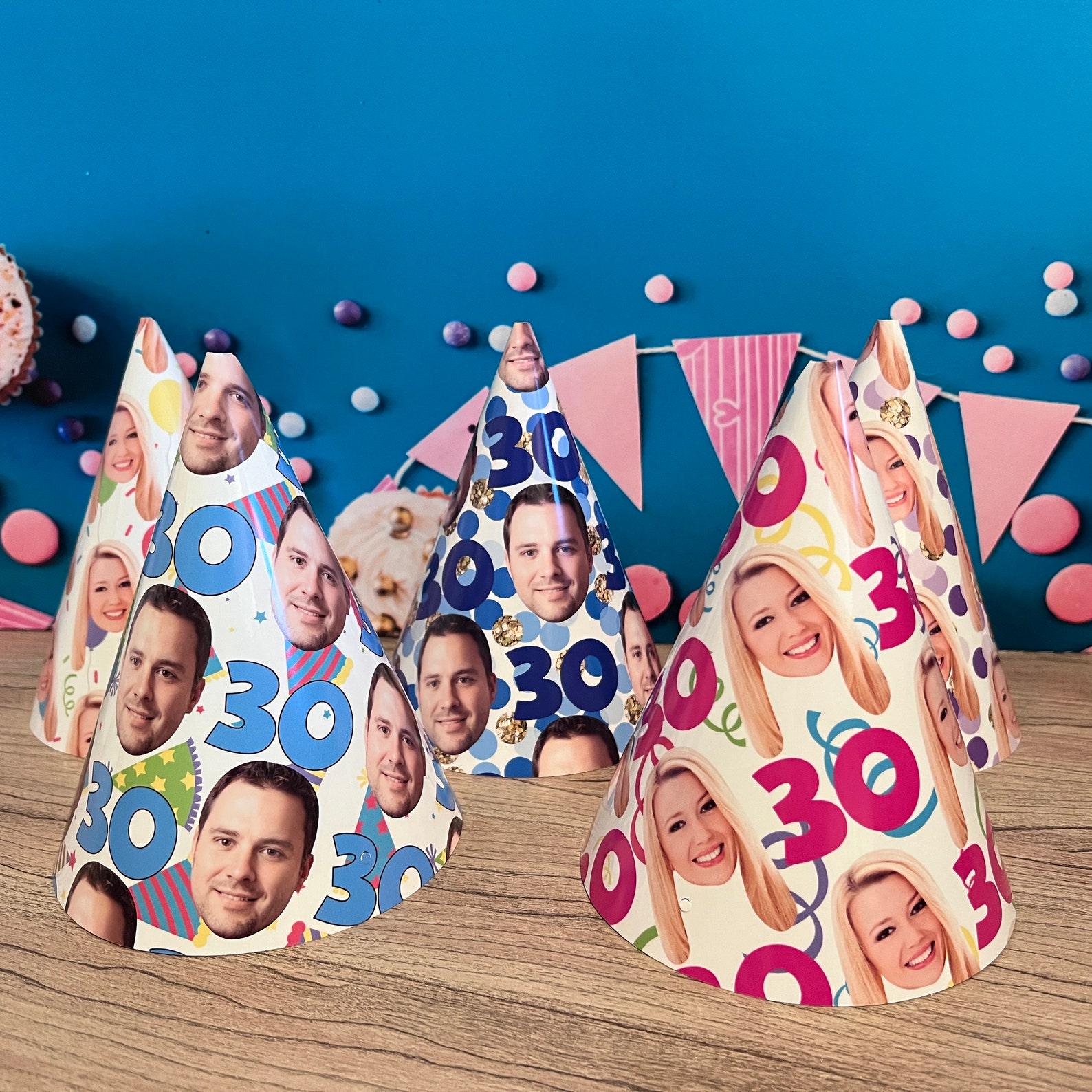 Custom Birthday Party Hat Photo Party Hat Personalized - Etsy