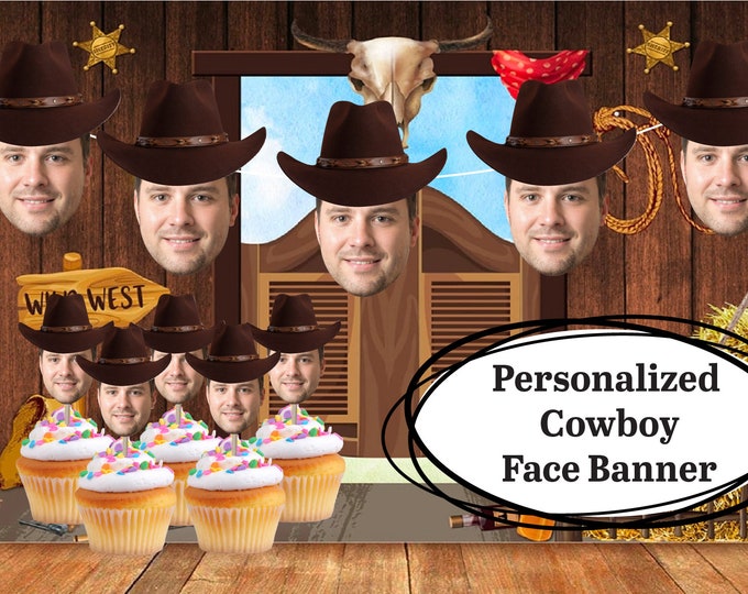 Custom Face | Cardstock Banner | 5 Foot Long | Photo Head Banner ...