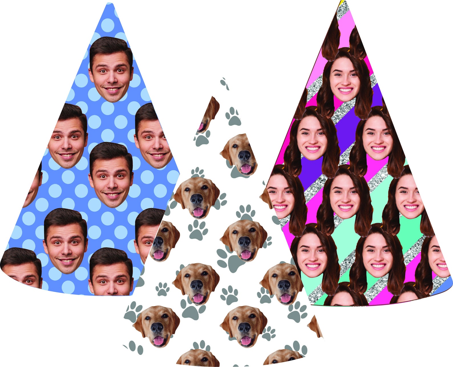 Custom Face Party Hat Photo Party Hat Personalized With - Etsy