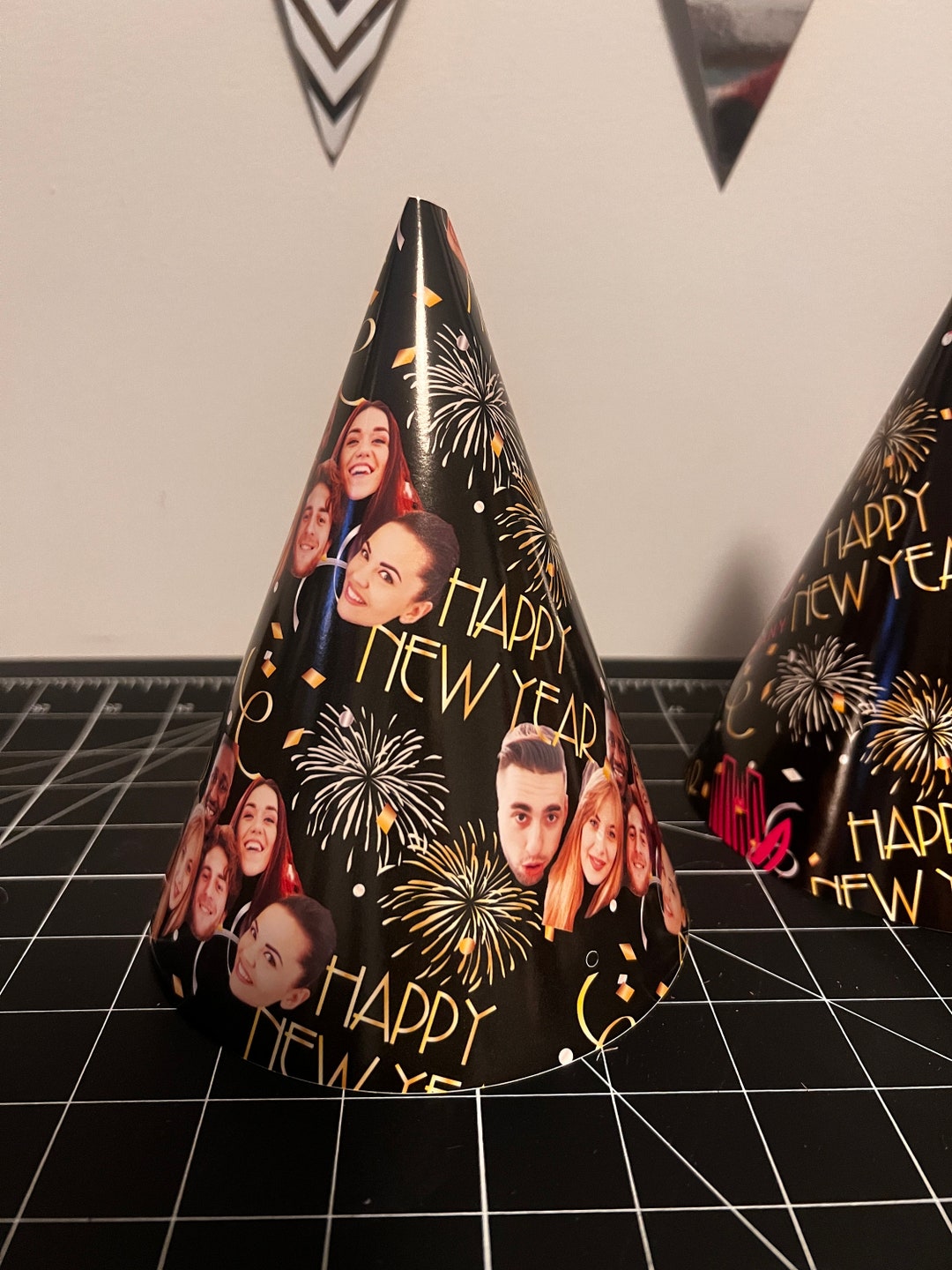 Custom New Year’s Eve Party Hat - Face Photo Party Hat or Company Logo ...