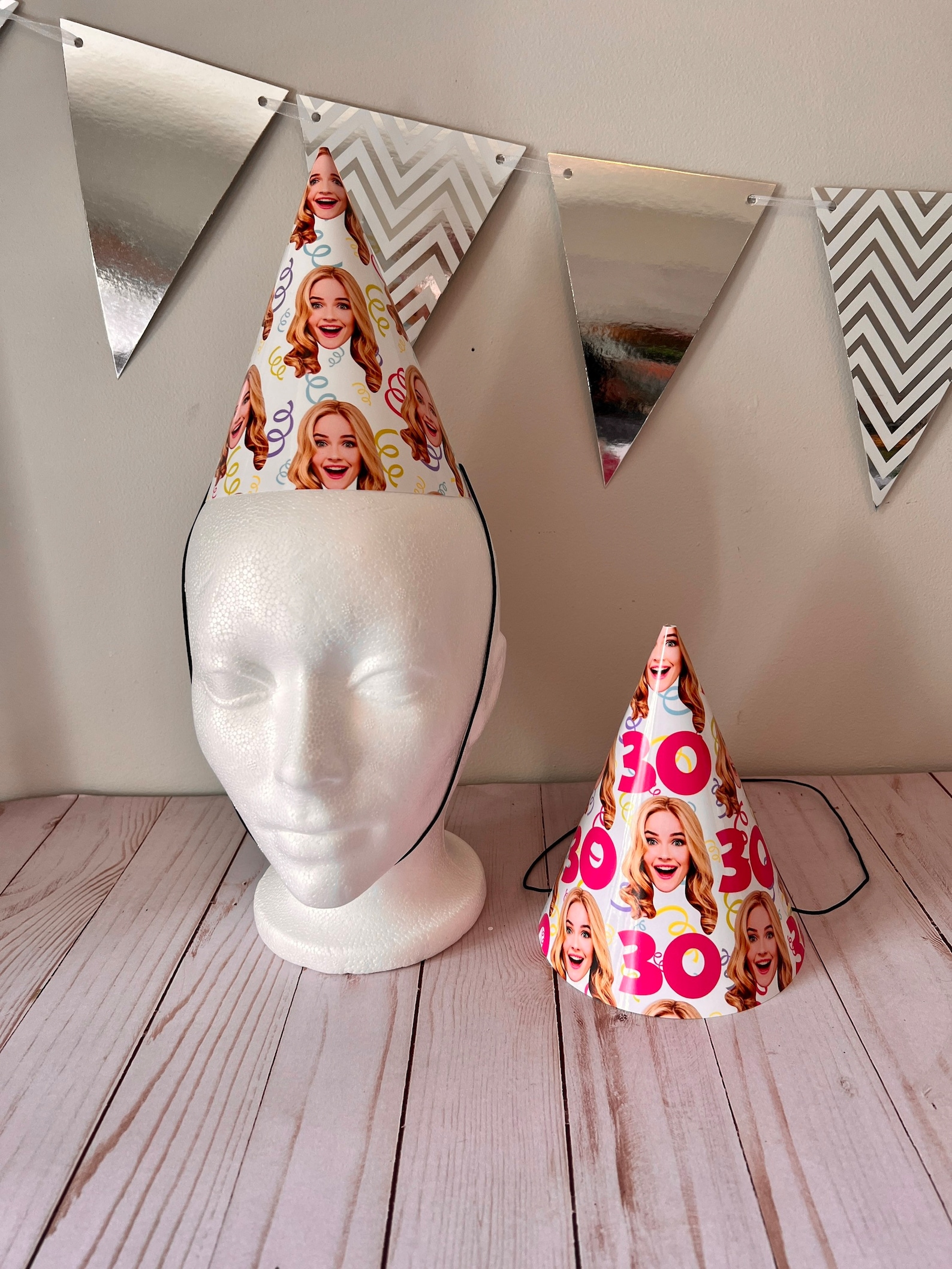 Custom Face Party Hat Photo Party Hat Personalized With - Etsy