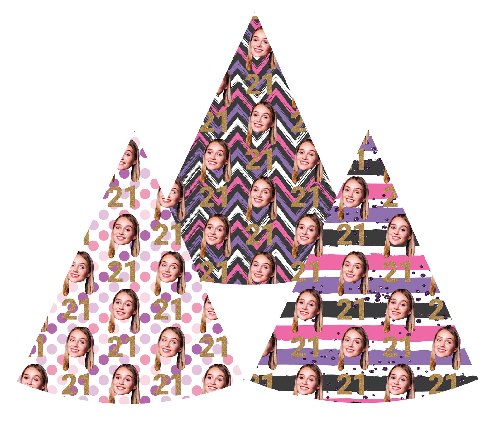 Custom Face Party Hat Photo Party Hat Personalized With - Etsy