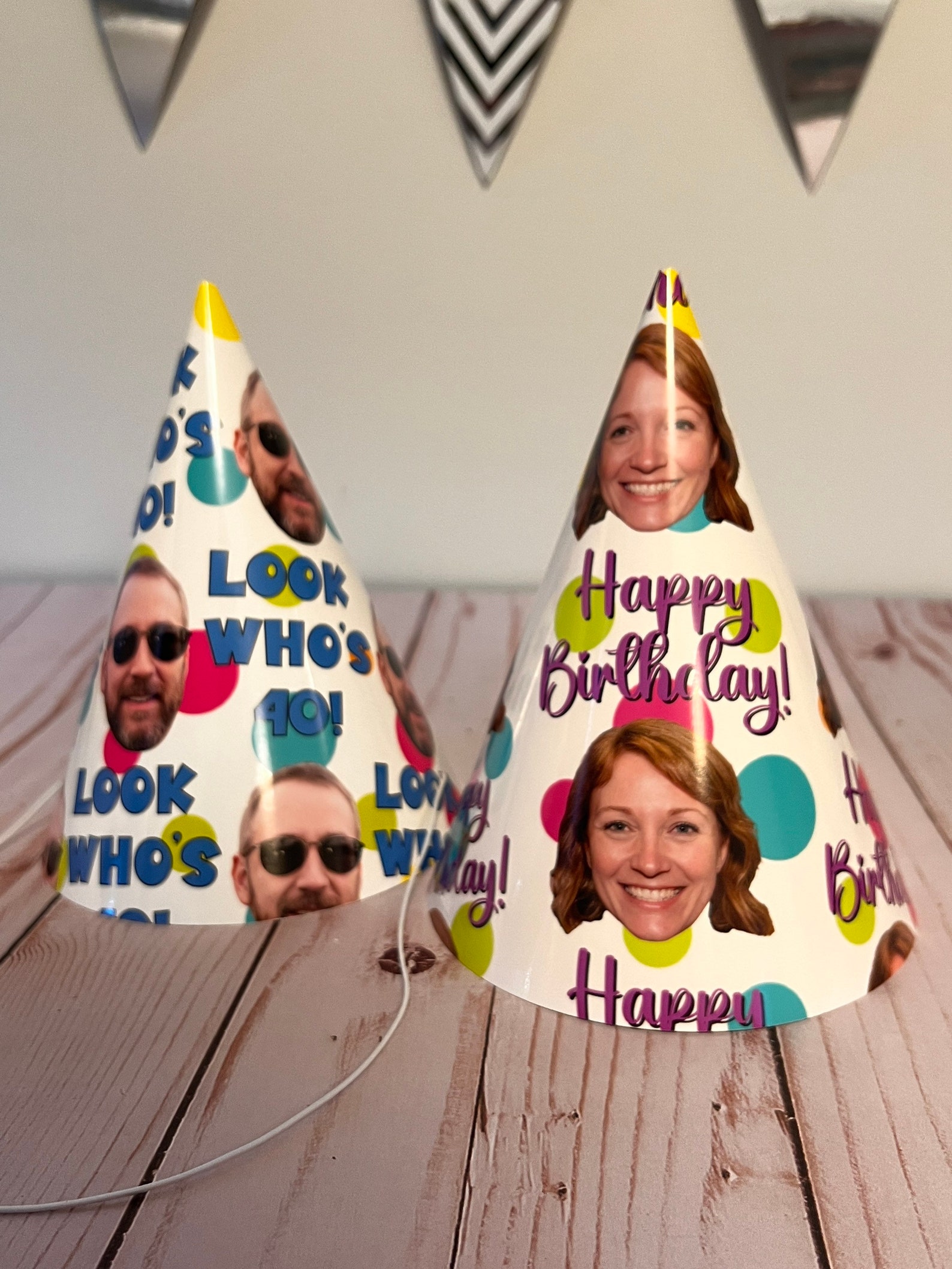 Custom Face Party Hat Photo Party Hat Personalized With - Etsy