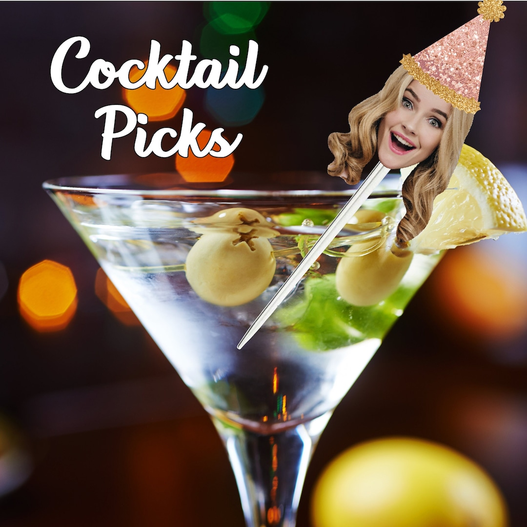 Custom Face Cocktail Picks - Funny Photo Decorations - Personalized ...