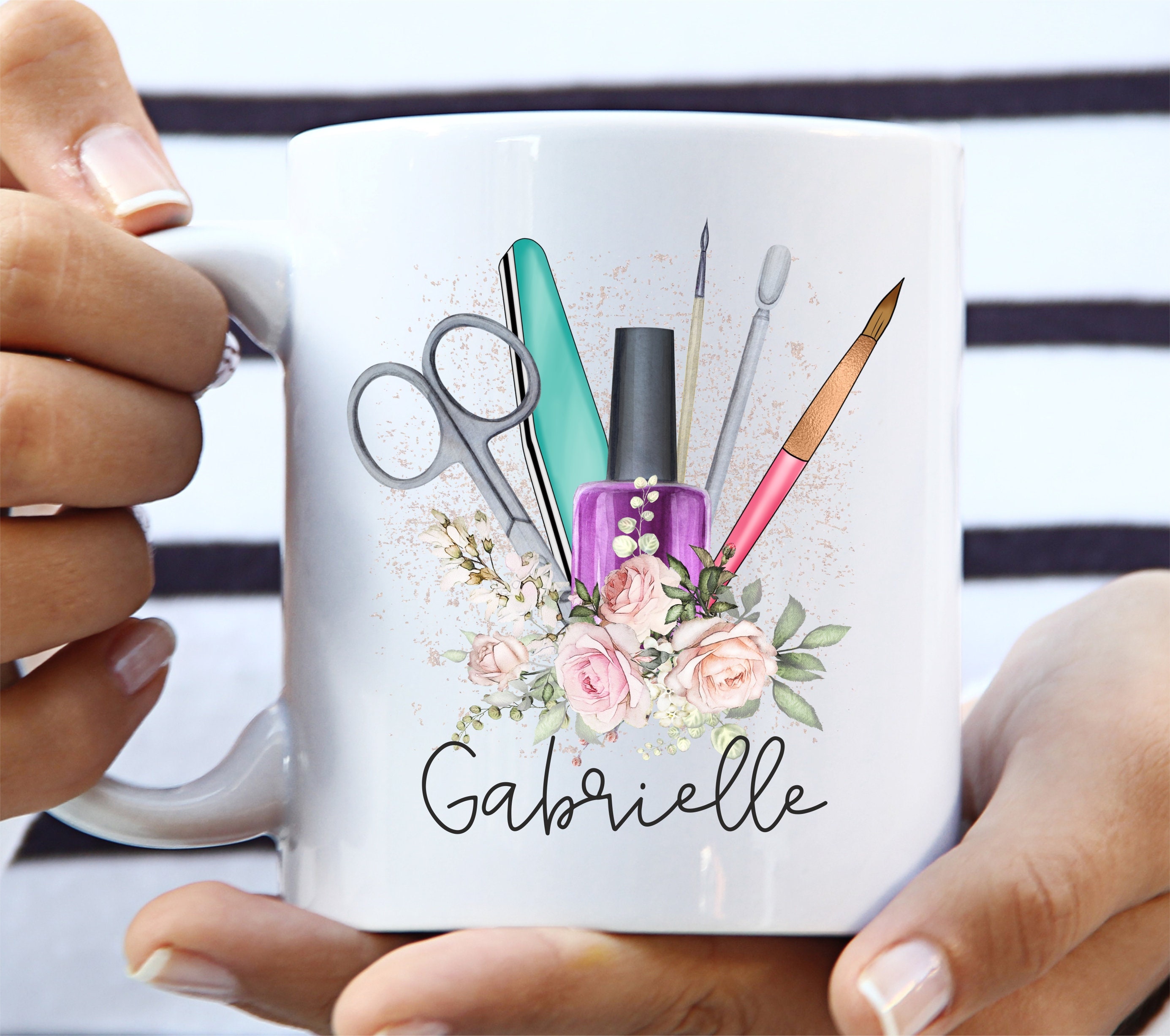 Custom Nail Tech Mug Nail Polish Obsessed Mug Nail - Etsy