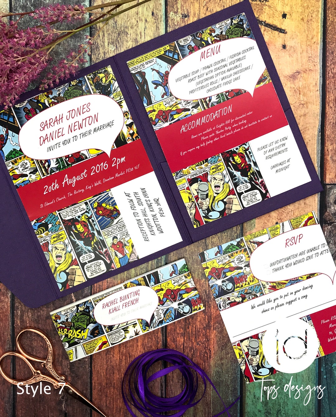 Comic Wedding Invitation Wedding Invite Comic Book - Etsy