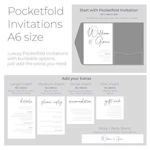 Venue Illustration Pocketfold Wedding Invitation, Pocket Fold, Pocketfold Invitation, Wedding ...