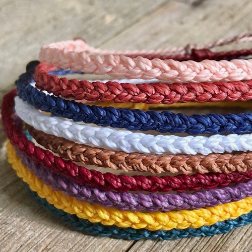 Solid Mini Braided Anklet // Waterproof Anklet Surfer Anklet - Etsy