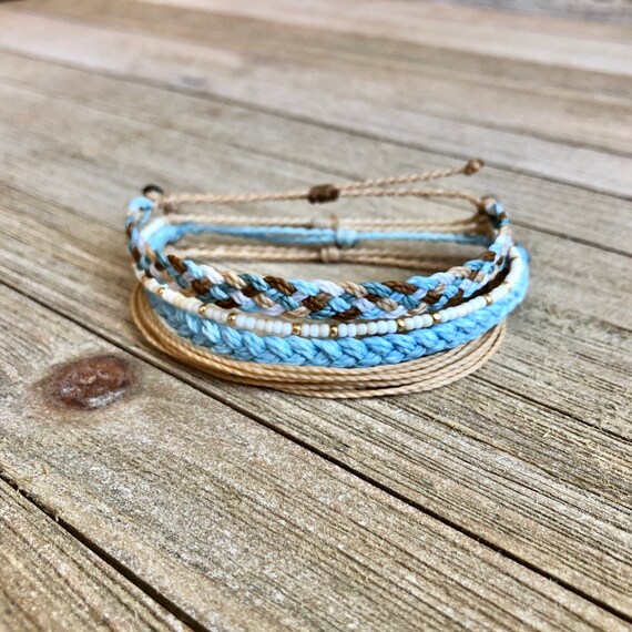COZY Bracelet or Anklet Stack Set of 4 // Waterproof - Etsy