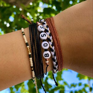 BOSS Bracelet or Anklet Stack, Set of 5 // Waterproof Bracelets, Surfer ...