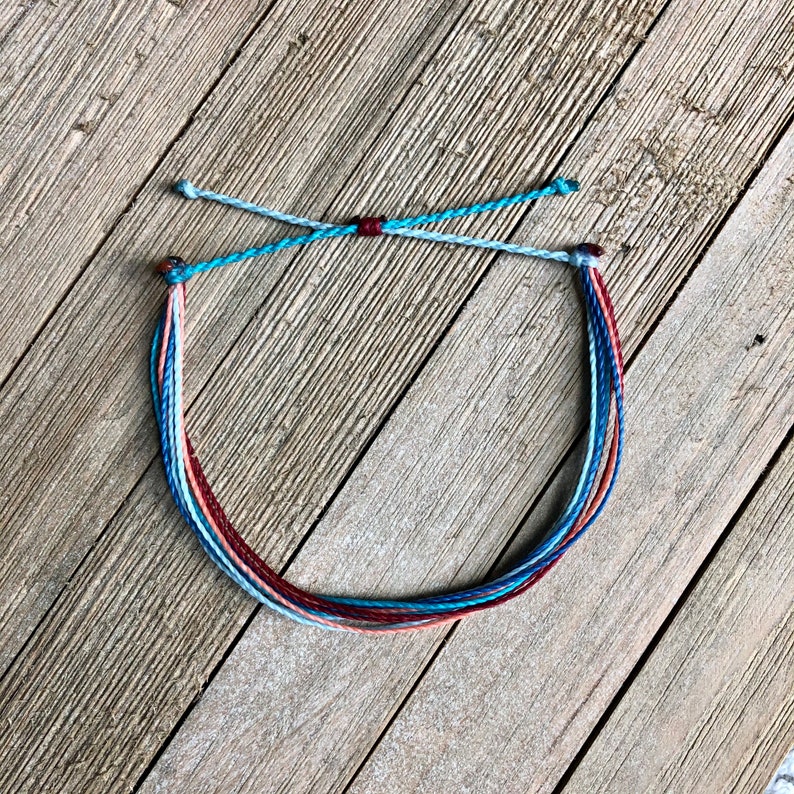 RIPTIDE Multi-strand Bracelet or Anklet // Waterproof Wax - Etsy