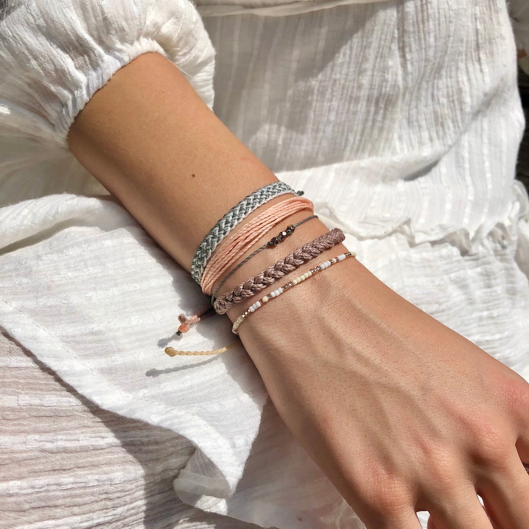 MUTED Bracelet or Anklet Stack, Set of 5 // Waterproof Bracelets, Beach ...