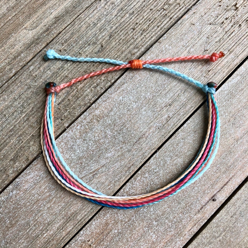 COASTAL Multi-strand Bracelet or Anklet // Waterproof - Etsy
