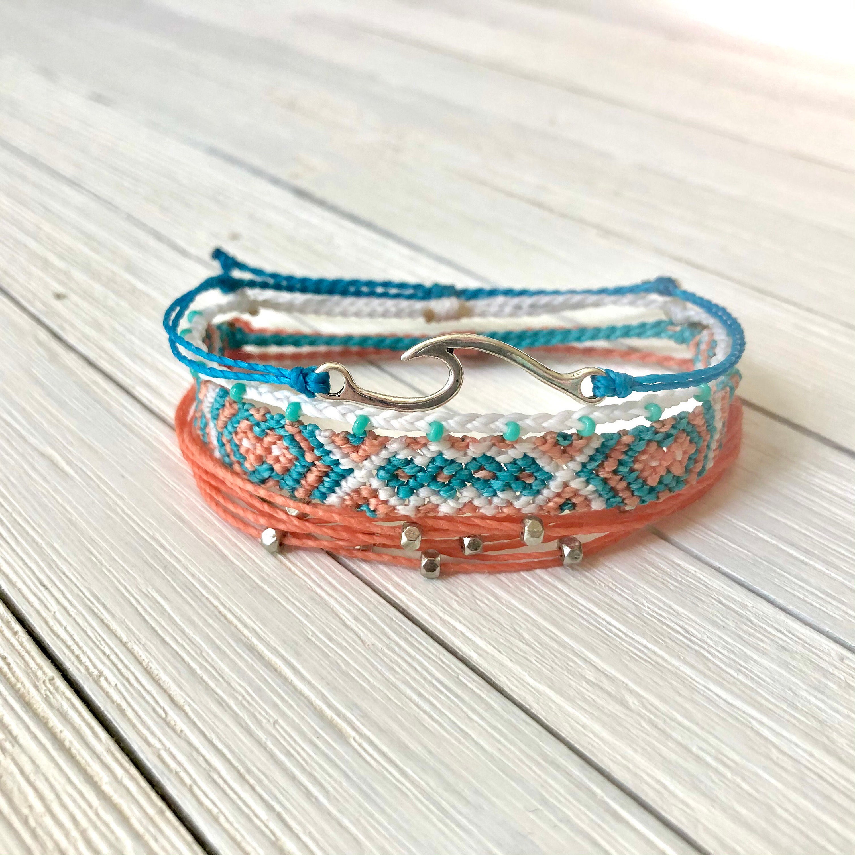 HIGH TIDE Bracelet or Anklet Stack Set of 4 // Waterproof - Etsy