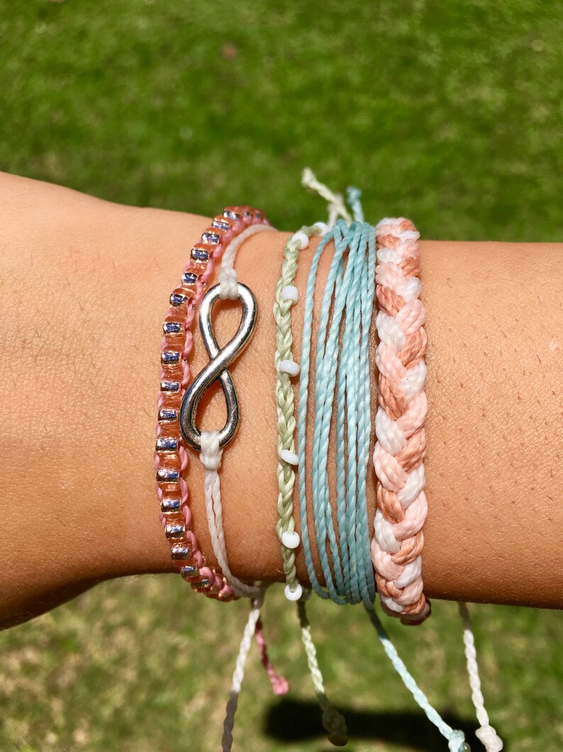 SPRINGTIME Bracelet or Anklet Stack Set of 5 // Waterproof | Etsy