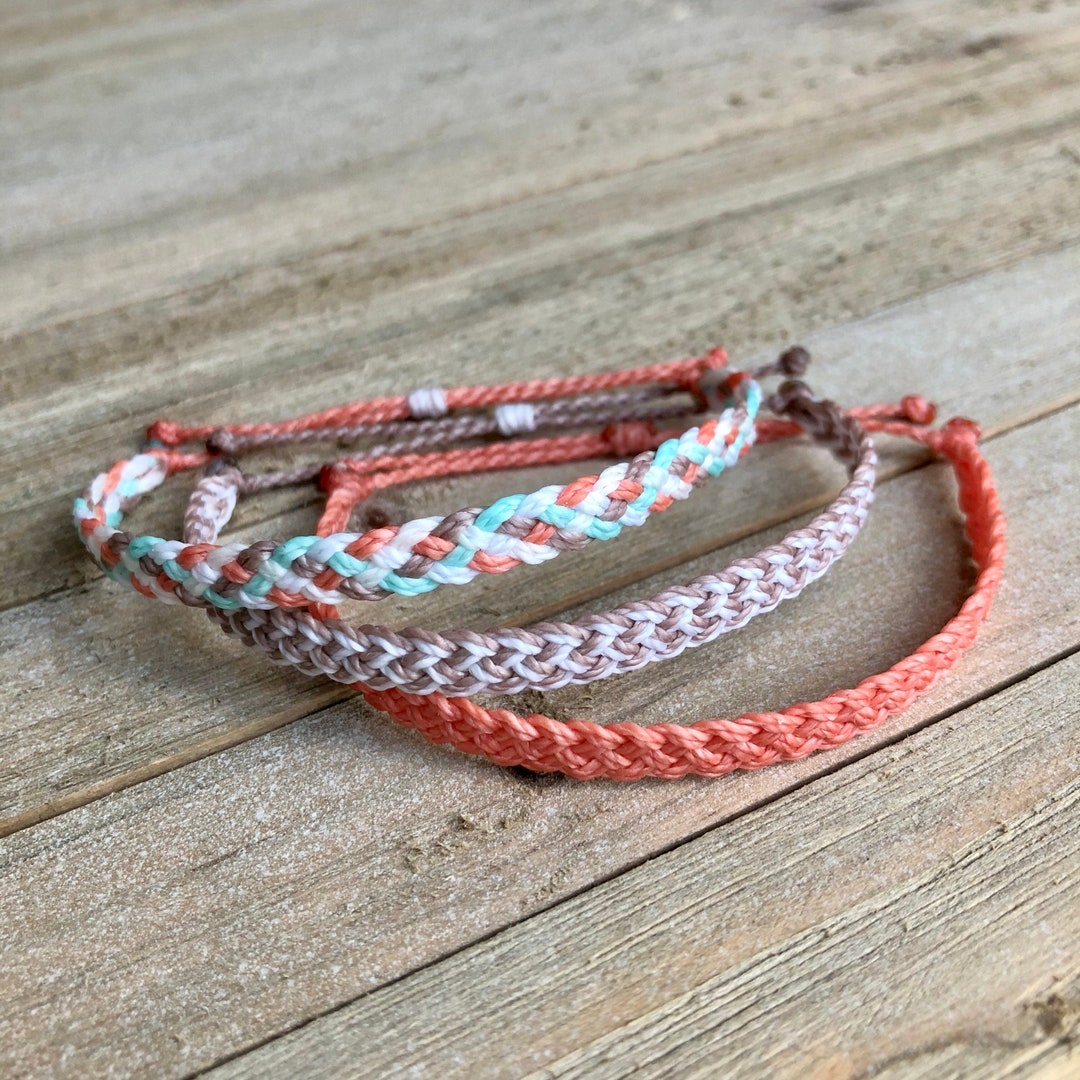 Flat Braid Anklet // Waterproof Anklet, Surfer Anklet, Beach Anklet ...