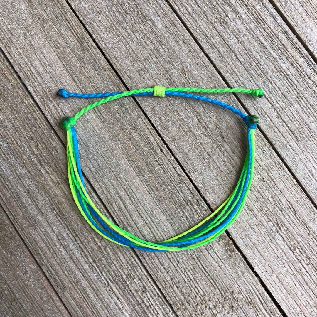 ELECTRIC WAVES Multi-strand Bracelet or Anklet // Waterproof Bracelet ...