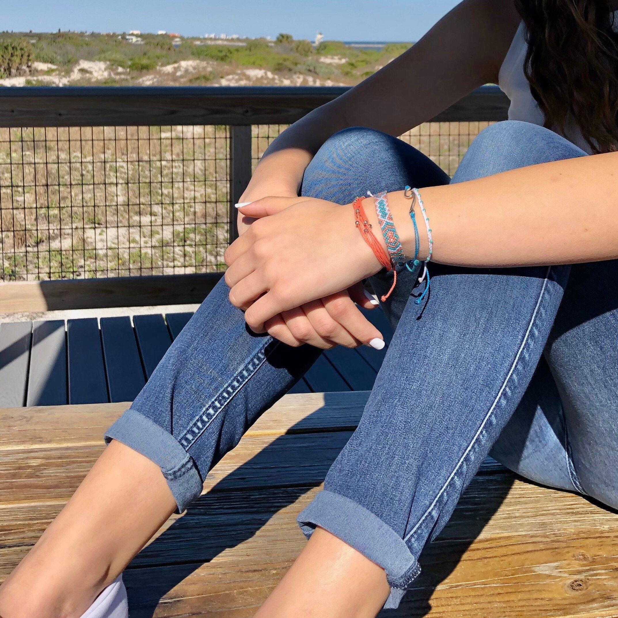 HIGH TIDE Bracelet or Anklet Stack, Set of 4 // Waterproof Bracelet Set ...