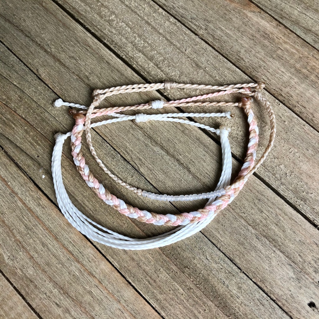 WHITESANDS Bracelet or Anklet Stack, Set of 3 // Waterproof Bracelets ...