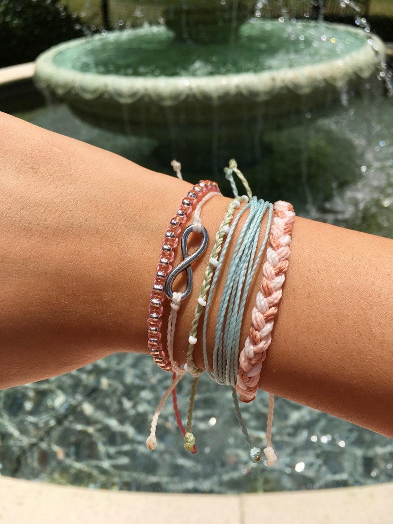 SPRINGTIME Bracelet or Anklet Stack Set of 5 // Waterproof | Etsy