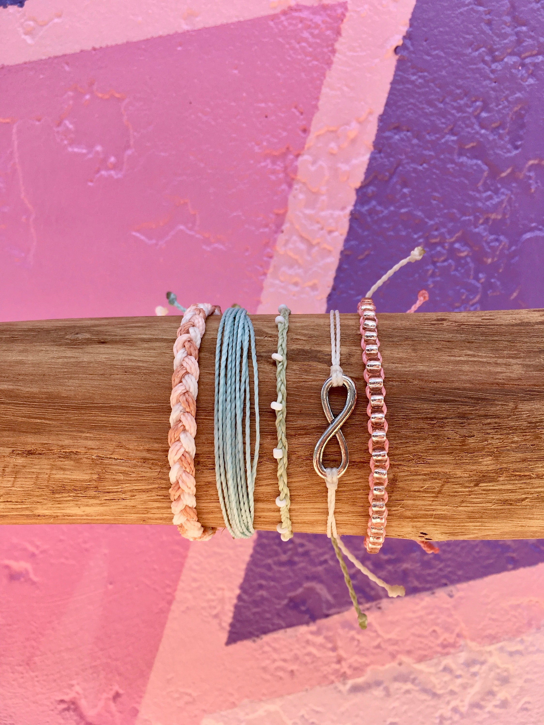 SPRINGTIME Bracelet or Anklet Stack Set of 5 // Waterproof | Etsy