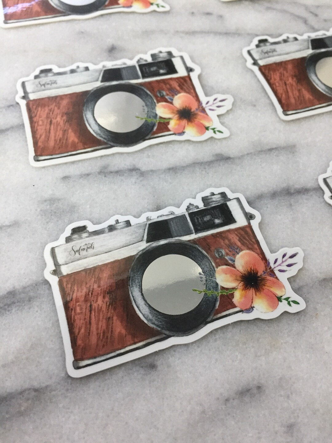 CLOSEOUT SALE Vintage Camera Sticker With Mirror Effect - Etsy