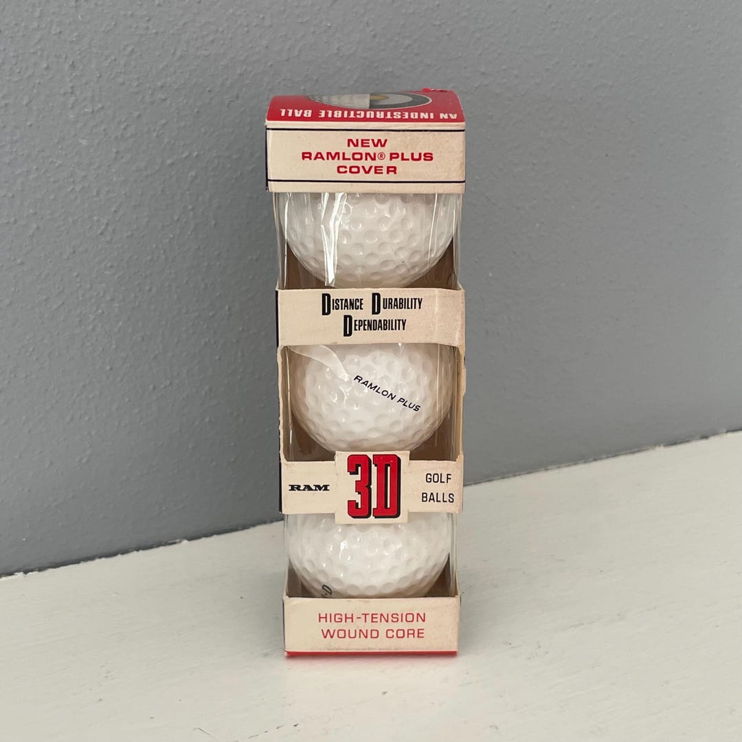 Vintage Sleeve Golf Balls, "ram 3-d", Distance, Durability ...